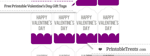 Free Purple Valentine’s Day Gift Tags — Printable Treats.com