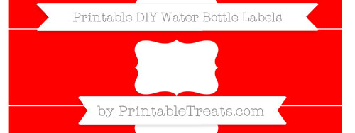 Red DIY Water Bottle Labels — Printable Treats.com