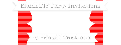 Free Red Horizontal Striped Blank Invitation — Printable Treats.com