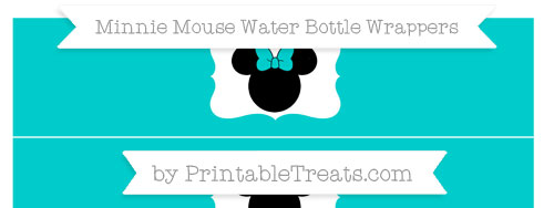 Free Robin Egg Blue Minnie Mouse Water Bottle Wrappers — Printable ...