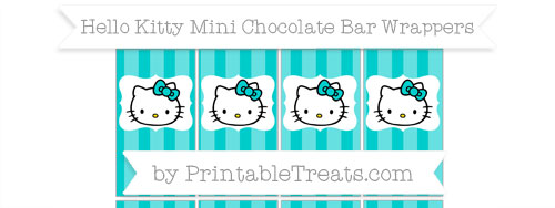 Free Robin Egg Blue Striped Hello Kitty Mini Chocolate Bar Wrappers ...