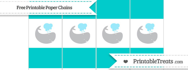 Free Robin Egg Blue Whale Paper Chains — Printable Treats.com