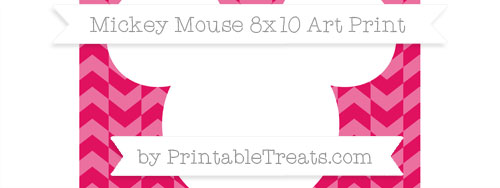 Free Ruby Pink Herringbone Pattern Mickey Mouse 8×10 Art Print ...
