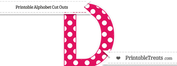 Free Ruby Pink Polka Dot Extra Large Capital Letter D Cut Outs ...