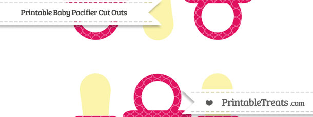 Ruby Pink Quatrefoil Pattern Small Baby Pacifier Cut Outs — Printable ...