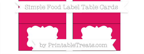 Free Ruby Pink Simple Food Labels — Printable Treats.com