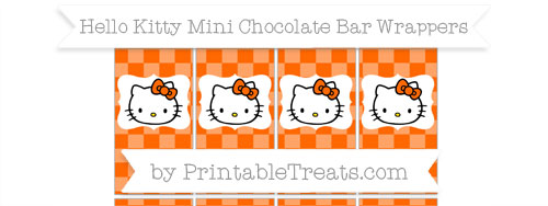 Free Safety Orange Checker Pattern Hello Kitty Mini Chocolate Bar ...