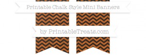 Safety Orange Chevron Chalk Style Mini Banners — Printable Treats.com