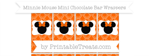 Free Safety Orange Fish Scale Pattern Minnie Mouse Mini Chocolate Bar ...