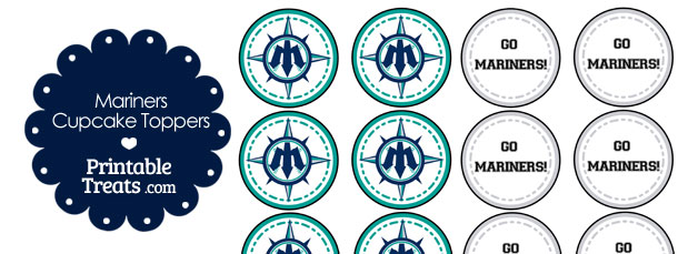 Seattle Mariners Cupcake Toppers — Printable Treats.com