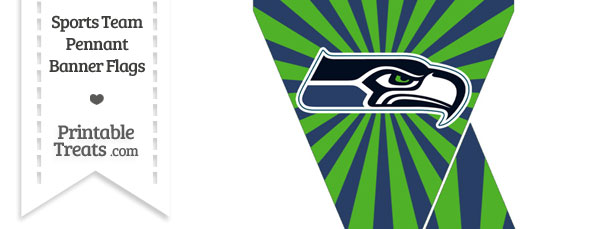 Seattle Seahawks Mini Pennant Banner Flags — Printable Treats.com