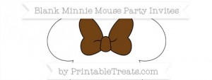 Sepia Blank Minnie Mouse Party Invites — Printable Treats.com