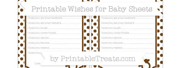Sepia Dotted Pattern Baby Pacifier Wishes for Baby Sheets — Printable ...