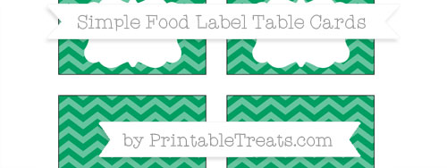 Free Shamrock Green Chevron Simple Food Labels — Printable Treats.com