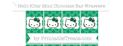 Free Shamrock Green Fish Scale Pattern Hello Kitty Mini Chocolate Bar ...