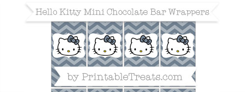 Free Slate Grey Chevron Hello Kitty Mini Chocolate Bar Wrappers ...