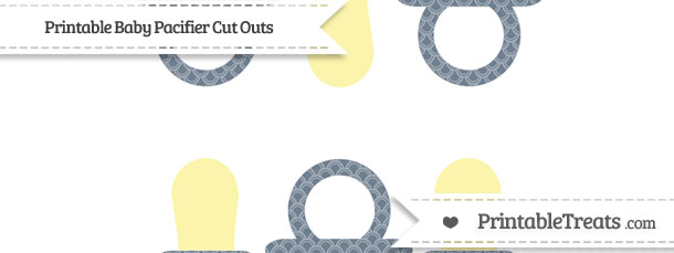 Slate Grey Fish Scale Pattern Small Baby Pacifier Cut Outs — Printable ...