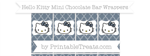 Free Slate Grey Moroccan Tile Hello Kitty Mini Chocolate Bar Wrappers ...