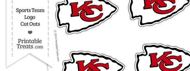 Small Kansas City Chiefs Logo Cut Outs — Printable Treats.com