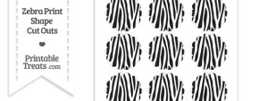 Small Zebra Print Scalloped Circle Cut Outs — Printable Treats.com