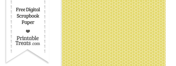 Straw Yellow Mini Honeycomb Digital Paper — Printable Treats.com