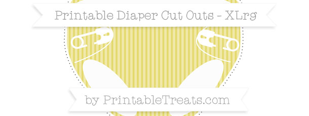 Straw Yellow Thin Striped Pattern Extra Large Baby Diaper Cut Outs ...