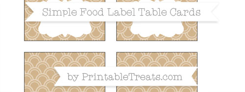 Free Tan Fish Scale Pattern Simple Food Labels — Printable Treats.com