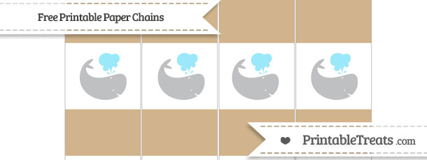 Free Tan Whale Paper Chains — Printable Treats.com