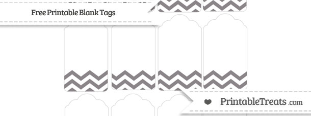 Free Taupe Grey Chevron Blank Tags — Printable Treats.com