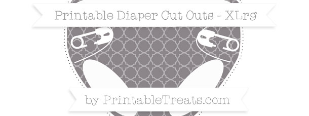 Taupe Grey Quatrefoil Pattern Extra Large Baby Diaper Cut Outs ...