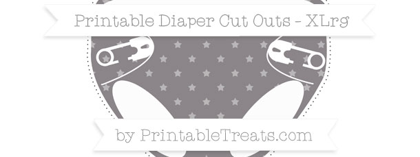 Taupe Grey Star Pattern Extra Large Baby Diaper Cut Outs — Printable ...