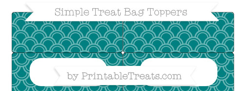 Free Teal Fish Scale Pattern Simple Treat Bag Toppers — Printable ...