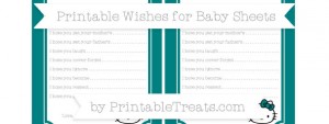 Teal Hello Kitty Wishes for Baby Sheets — Printable Treats.com