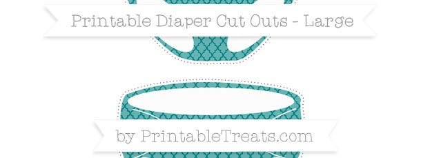 Teal Moroccan Tile Large Baby Diaper Cut Outs — Printable Treats.com