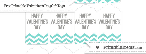 Free Tiffany Blue Chevron Valentine’s Day Gift Tags — Printable Treats.com