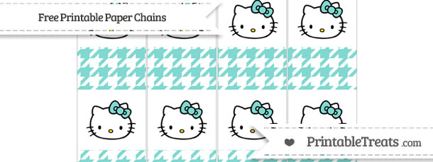 Free Tiffany Blue Houndstooth Pattern Hello Kitty Paper Chains ...