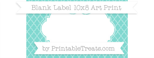 Free Tiffany Blue Moroccan Tile Blank Label 10×8 Art Print — Printable ...