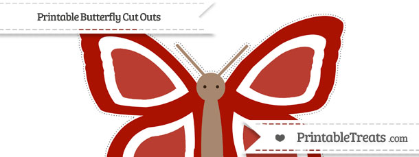 Free Turkey Red Extra Large Butterfly Cut Outs — Printable Treats.com