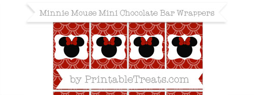 Free Turkey Red Fish Scale Pattern Minnie Mouse Mini Chocolate Bar ...