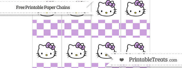 Free Wisteria Checker Pattern Hello Kitty Paper Chains — Printable ...