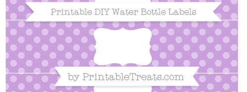 Wisteria Dotted Pattern DIY Water Bottle Labels — Printable Treats.com