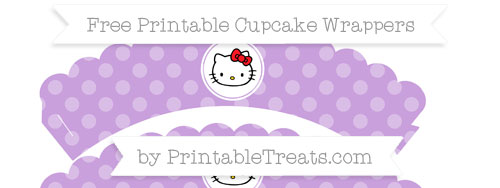 Free Wisteria Dotted Pattern Hello Kitty Scalloped Cupcake Wrappers ...
