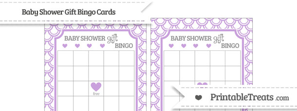Wisteria Fish Scale Pattern Baby Shower Gift Bingo Cards — Printable ...