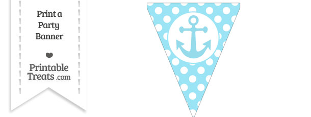 Egyptian Blue Polka Dot Pennant Flag Letters Download — Printable ...