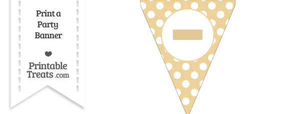 Pastel Bright Orange Polka Dot Pennant Flag with Dash — Printable ...