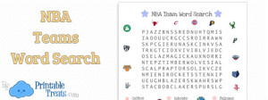 NBA Team Word Search — Printable Treats.com