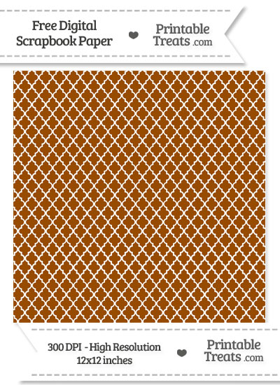 Brown Moroccan Tile Digital Paper — Printable Treats.com