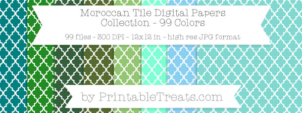 Brown Moroccan Tile Digital Paper — Printable Treats.com