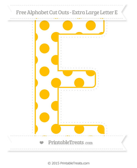 Free Amber Dotted Pattern Extra Large Capital Letter E Cut Outs ...
