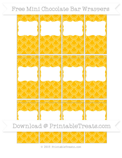 Amber Fish Scale Pattern DIY Mini Chocolate Bar Wrappers — Printable ...